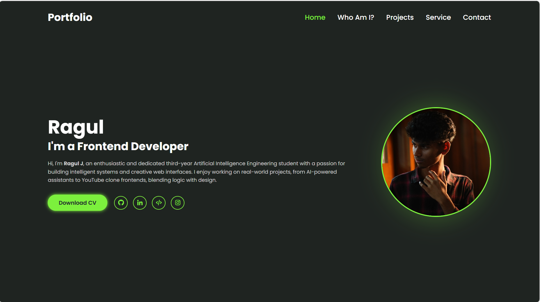 Personal-portfolio-initital | This is my personal portfolio built with React, using HTML, CSS ...